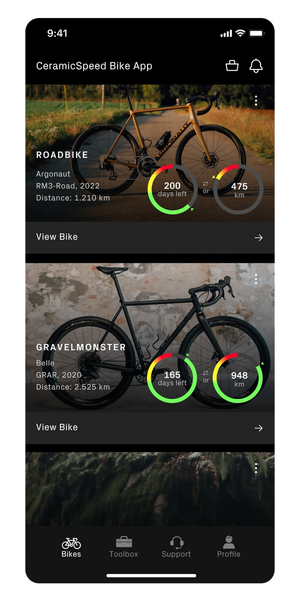 CeramicSpeed Bike App